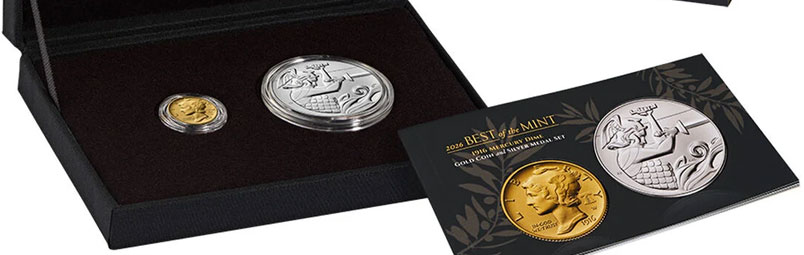 United States Mint Releases Best of the Mint 1916 Mercury Dime Gold ...